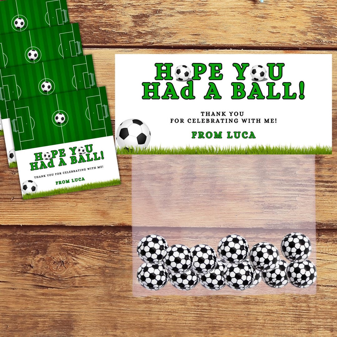 Editable Soccer Birthday Treat Bags, Instant Download, Custom Gift Tags ...