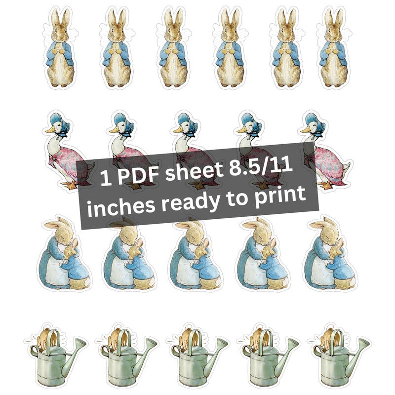 Peter Rabbit Cupcake Topper - Etsy