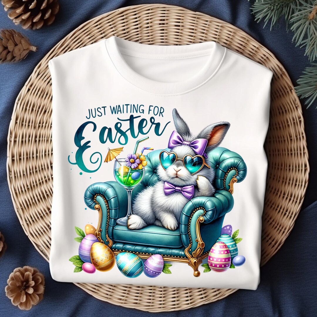Just Waiting for Easter Png, Easter Png, Easter Bunny Png, Happy Easter ...