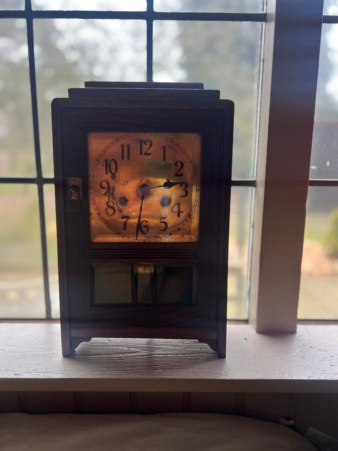 Antique Arts & Crafts Desk Clock by Philipp Haas and Sohne - Etsy