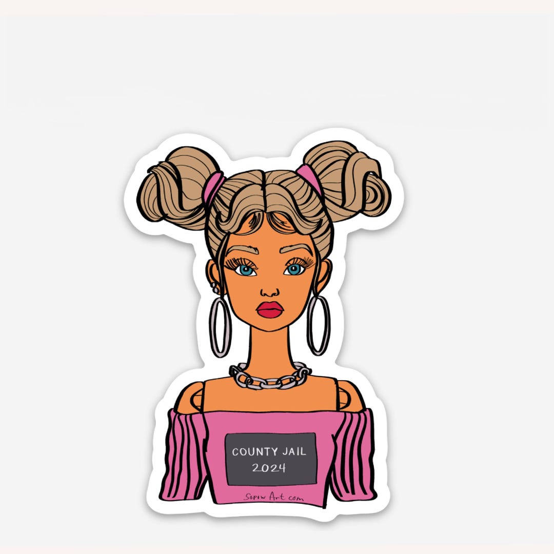 Prison Barbie Vinyl Sticker - Etsy