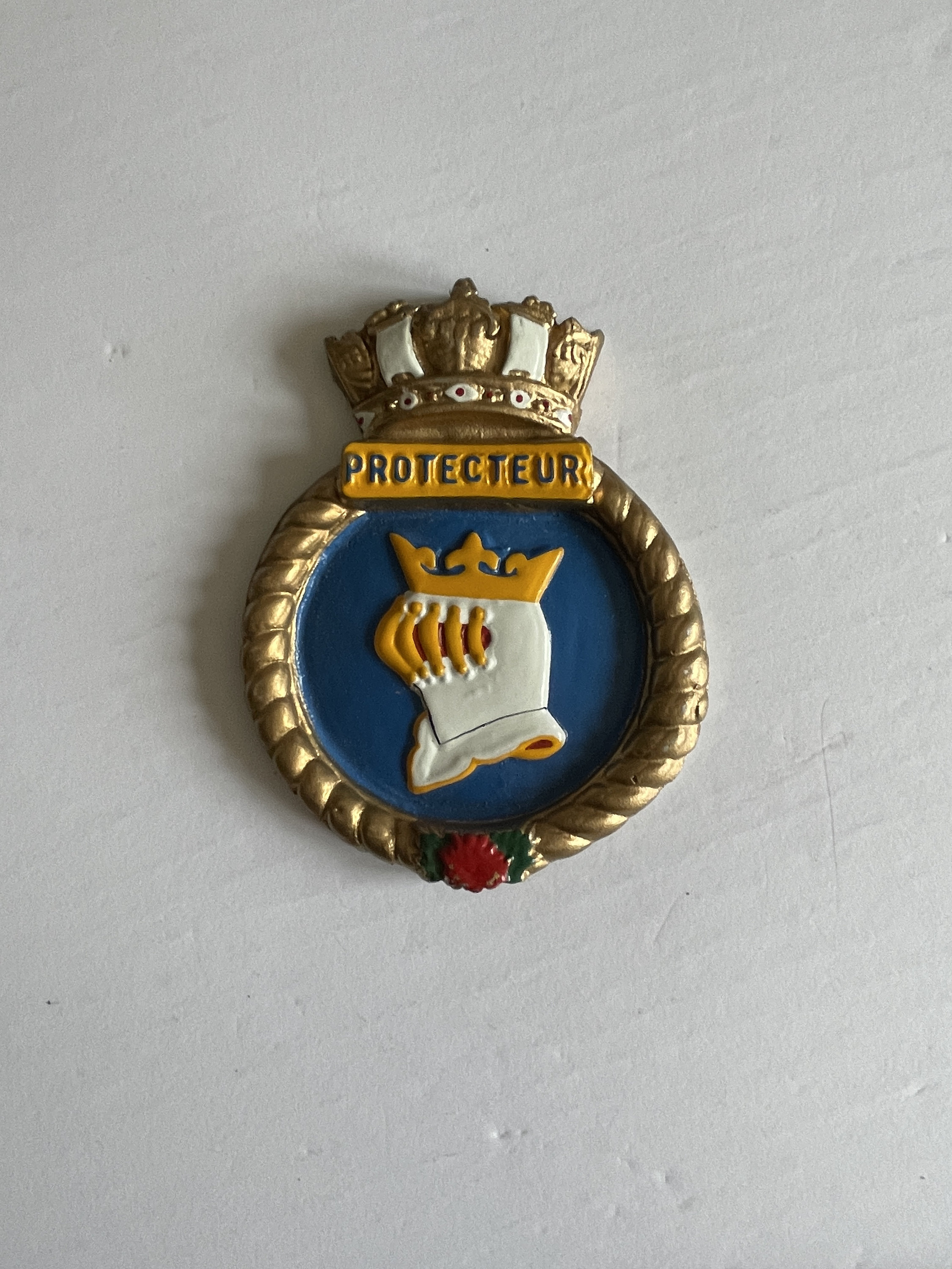 Vintage HMCS Protecteur TAMPION Ships Crest Protecteur Protecteur-class ...