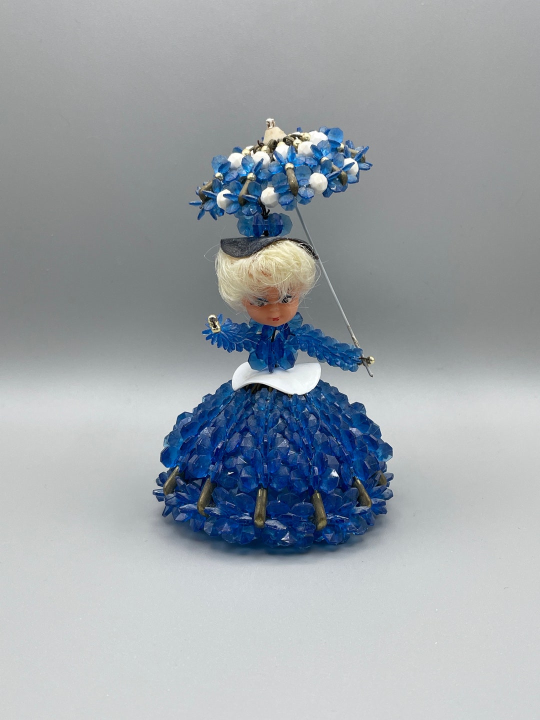 Vintage Beaded Safety Pin Doll Decorative Hand Crafted Doll - Etsy