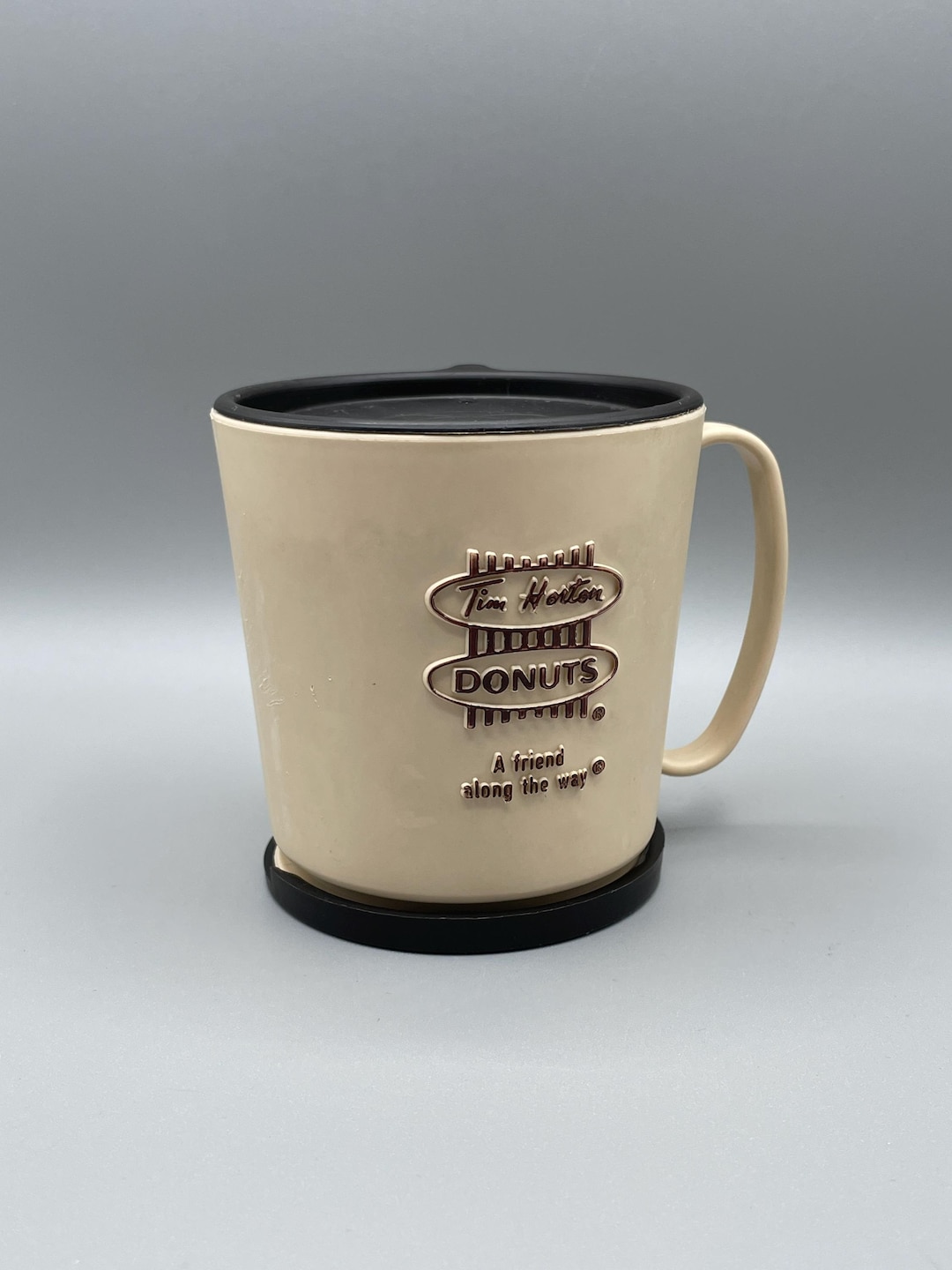 Vintage Tim Horton’s Donuts Rare Brown Travel Mug With Timbit Mascot A ...