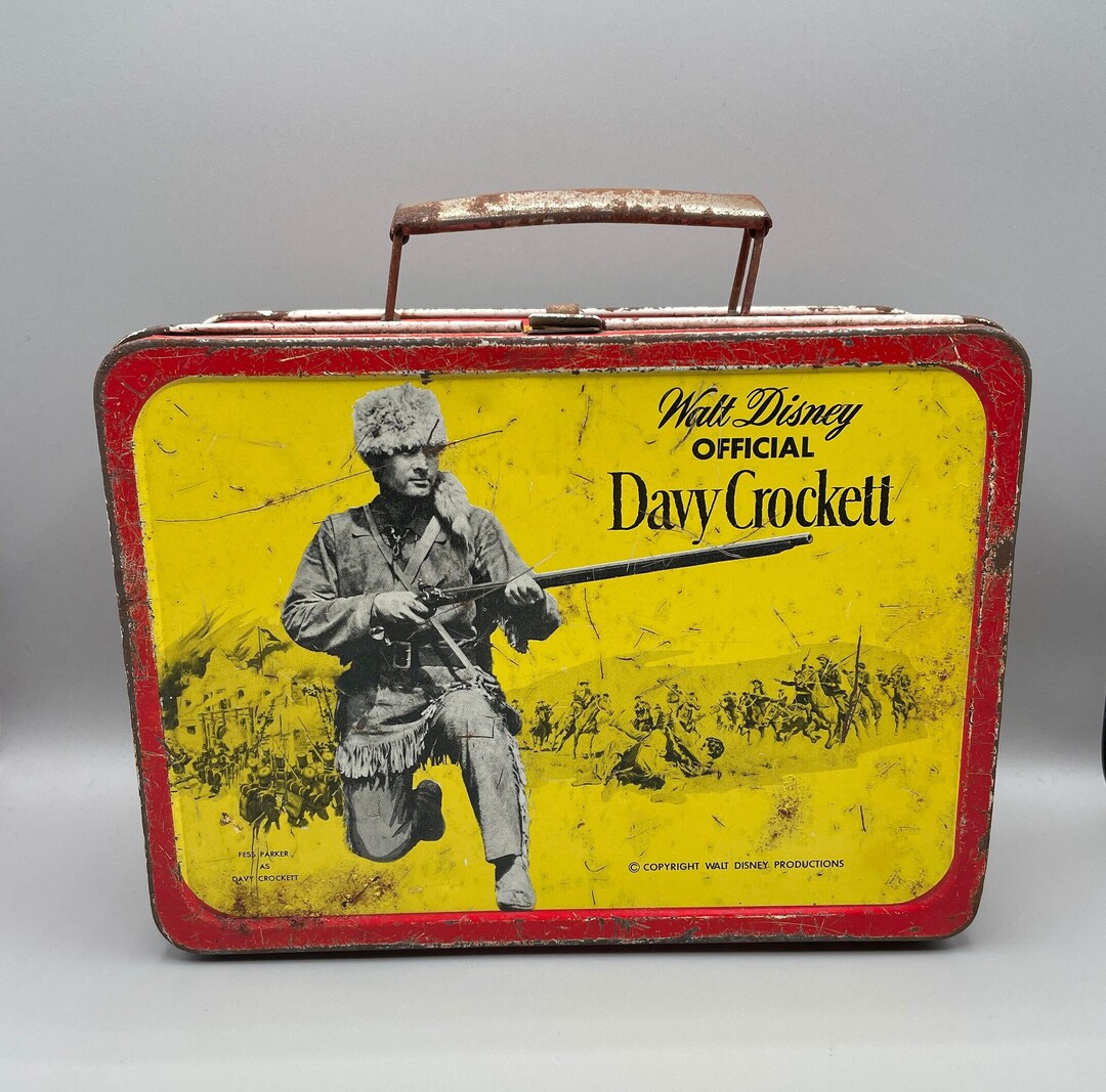 Rare Vintage Davy Crockett Metal Lunch Box Official Walt Disney Product ...