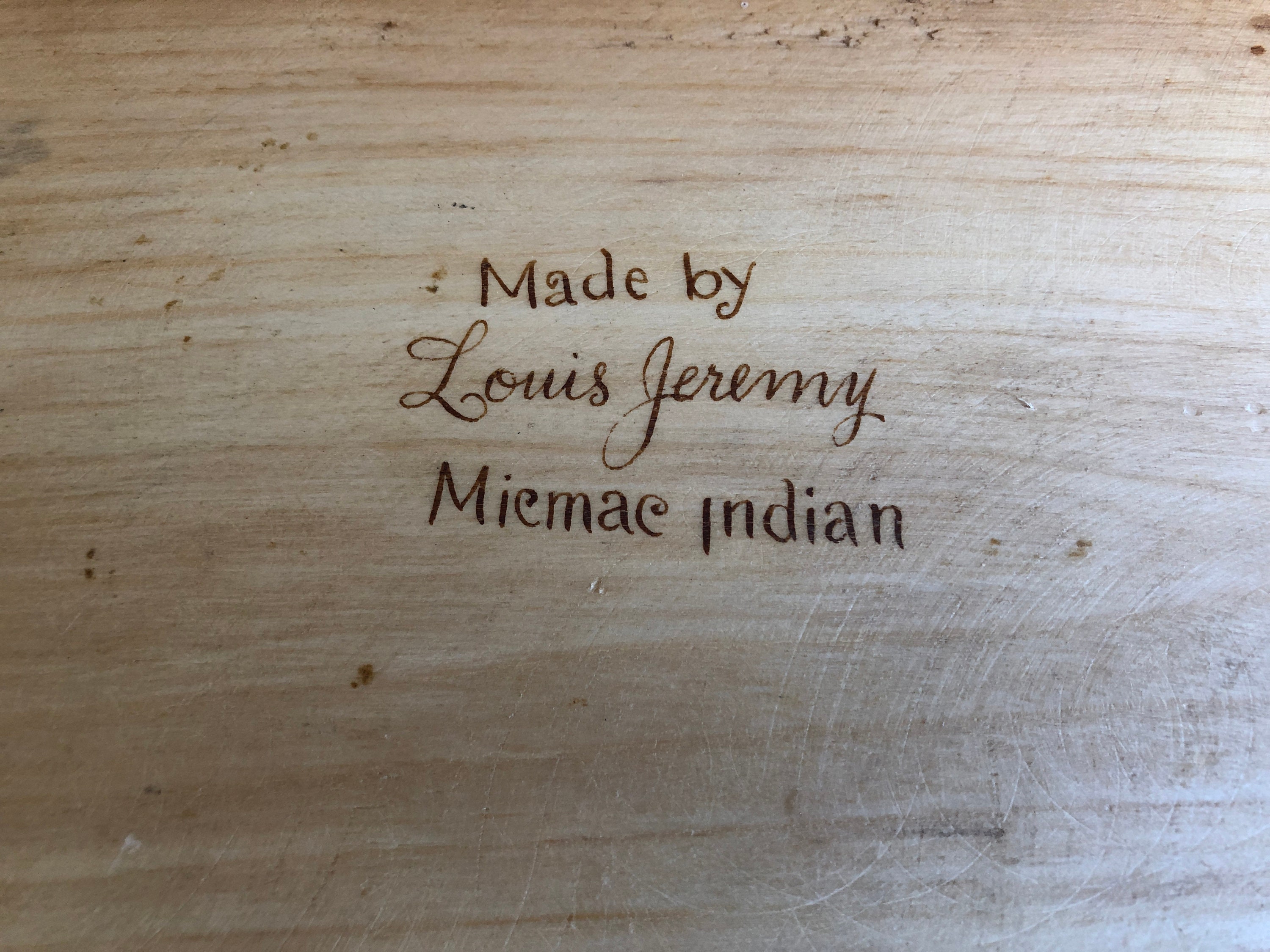 LOUIS JEREMY Nova Scotia Mi'kmaq Micmac Indian Carver Woodworker Wooden ...