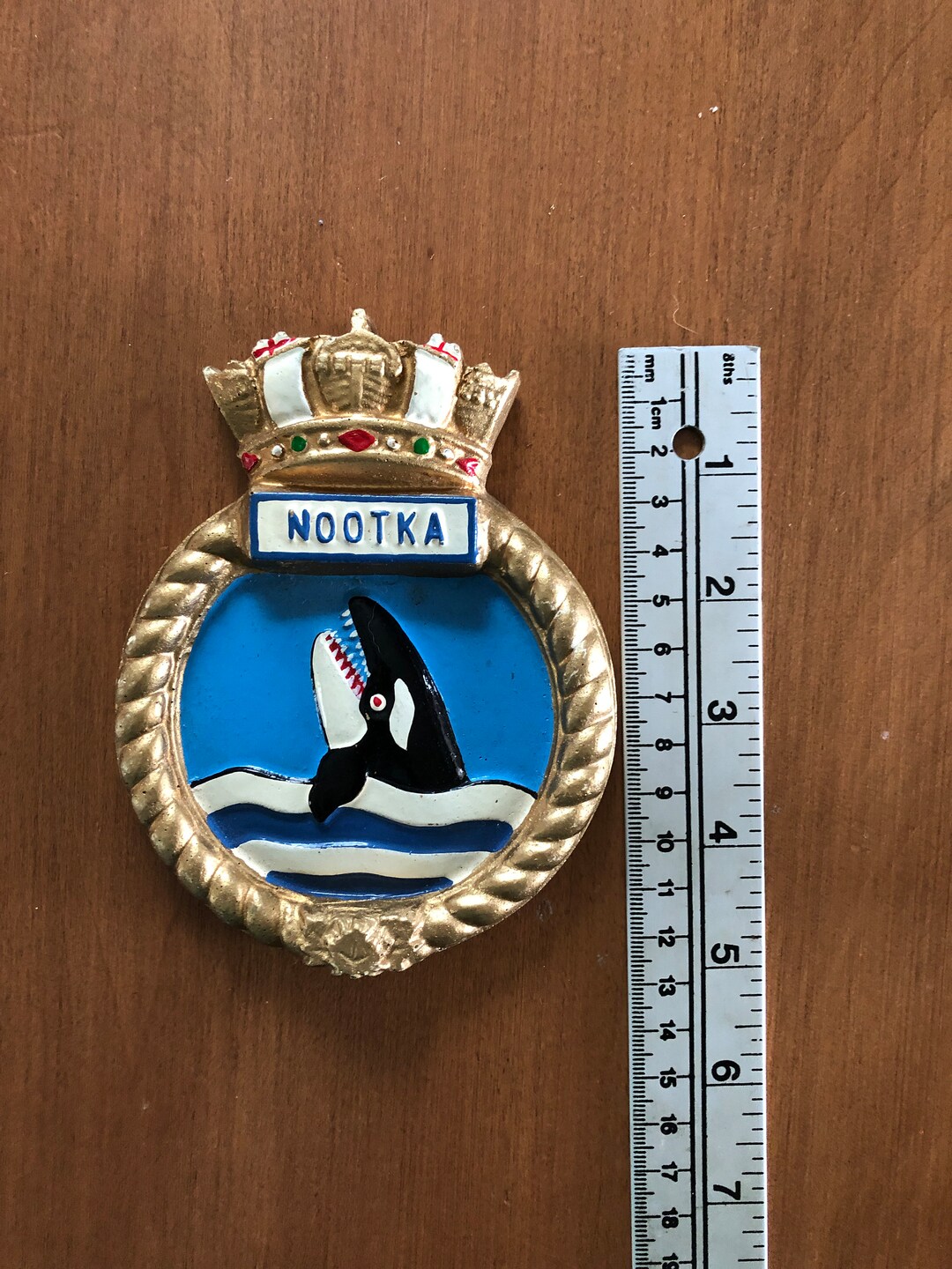 Vintage HMCS Nootka TAMPION Ships Crest Badge Tribal Class Destroyer ...