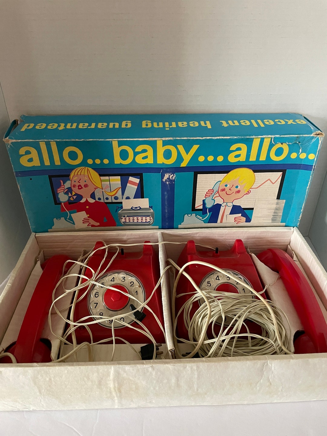 Vintage 1960s Toy Telephone Intercom System With Original Box Made in ...