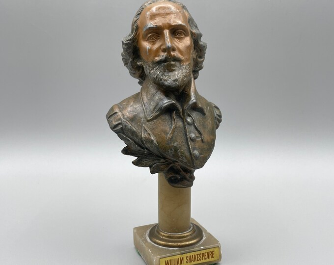 Antique Franz Iffland Bronze Bust of William Shakespeare on Marble Base ...