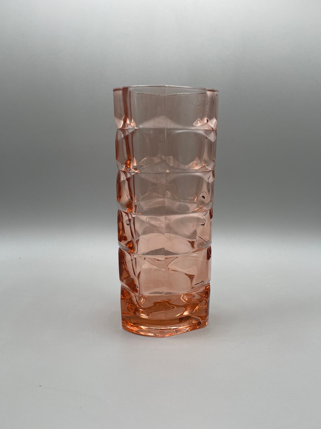 Vintage 1970s Luminarc Heavy Glass Vase Made in France Salmon - Etsy