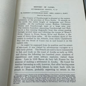 Collections Nova Scotia Historical Society 1927 Contents Include ...