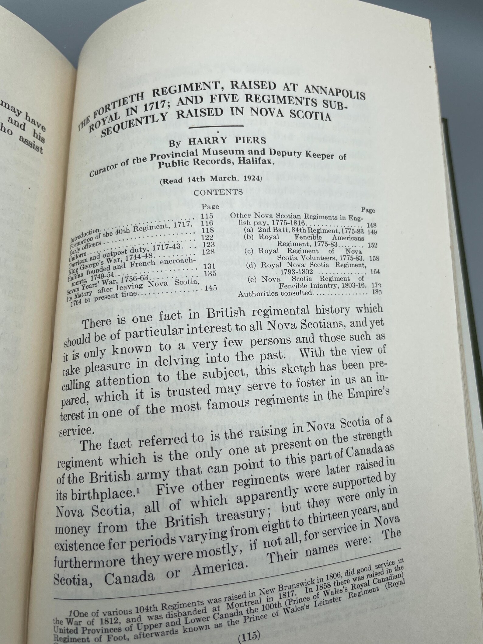Collections Nova Scotia Historical Society 1927 Contents Include ...