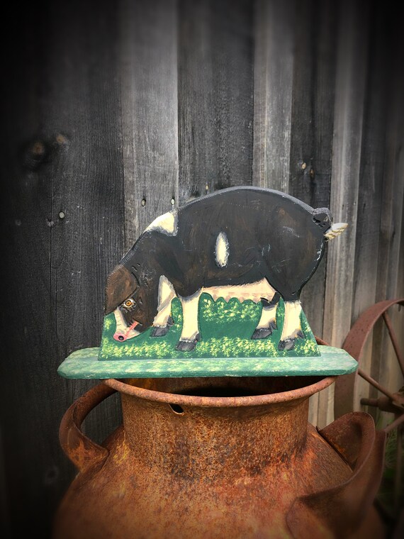 Folk Art PIG by Menno Shirk of Lancaster Pennsylvania Signed | Etsy