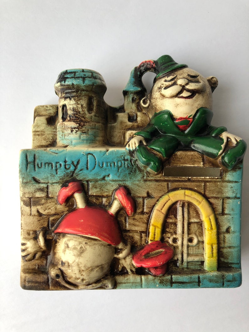Humpty Dumpty Nursery Rhyme Vintage Coin Bank Chalkware Made in Japan ...