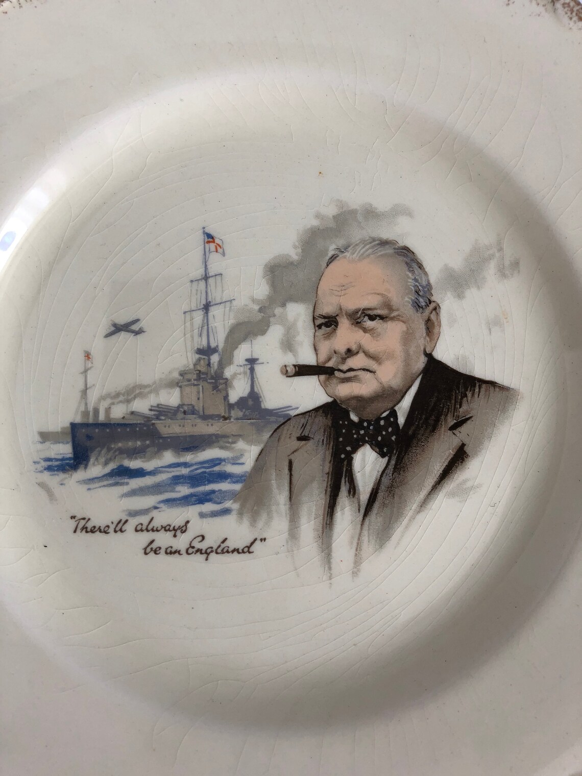 Winston Churchill Plate BCM Nelson Ware of England | Etsy