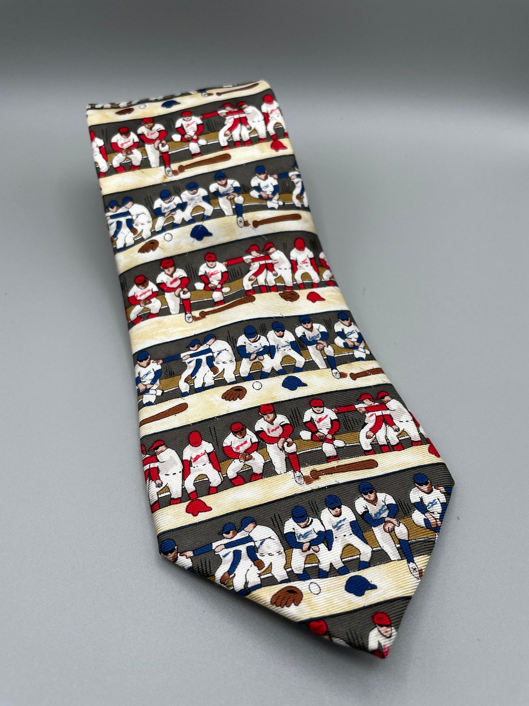 Baseball 7th Inning Stretch Alynn Neckwear Necktie Novelty Silk Tie 58 ...