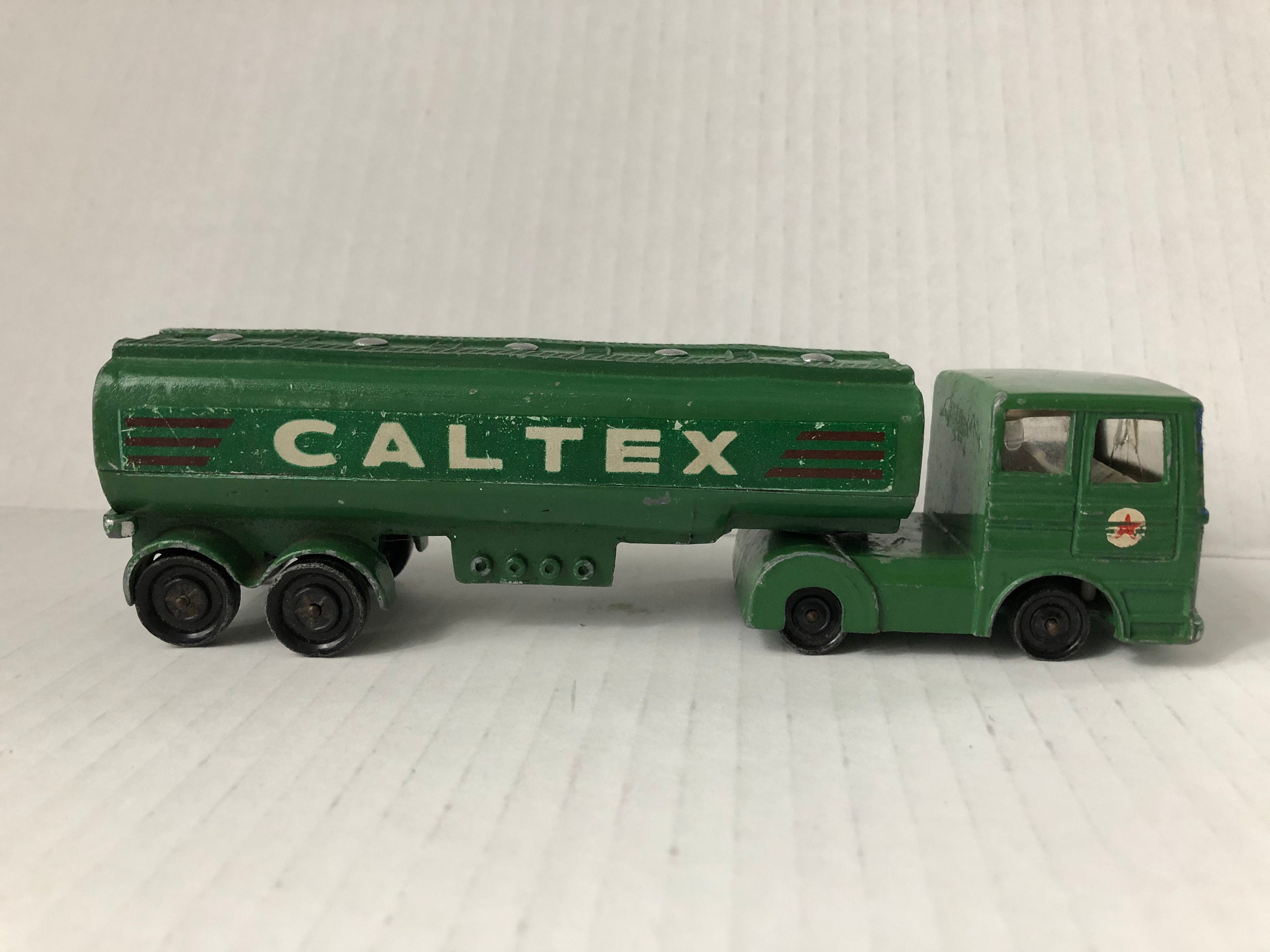 Caltex Texaco Gas Oil Tanker Truck 1960s Toy Truck Cab-over Flat Front ...