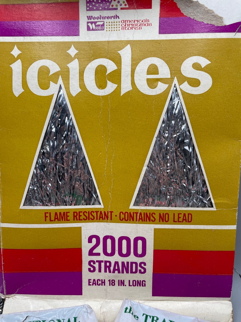 Vintage Icicles Tinsel for Christmas Tree 2 Unopened Packages of 1000 ...