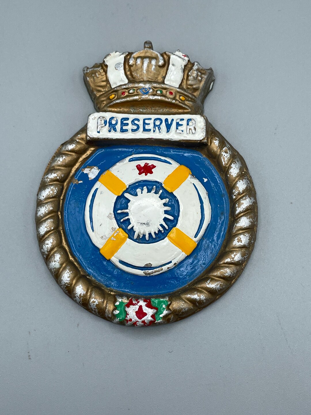 Vintage HMCS Preserver TAMPION Ships Crest Protecteur Class Auxiliary ...