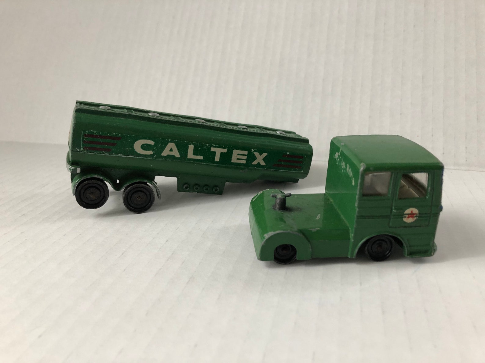 Caltex Texaco Gas Oil Tanker Truck 1960s Toy Truck Cab-over Flat Front ...