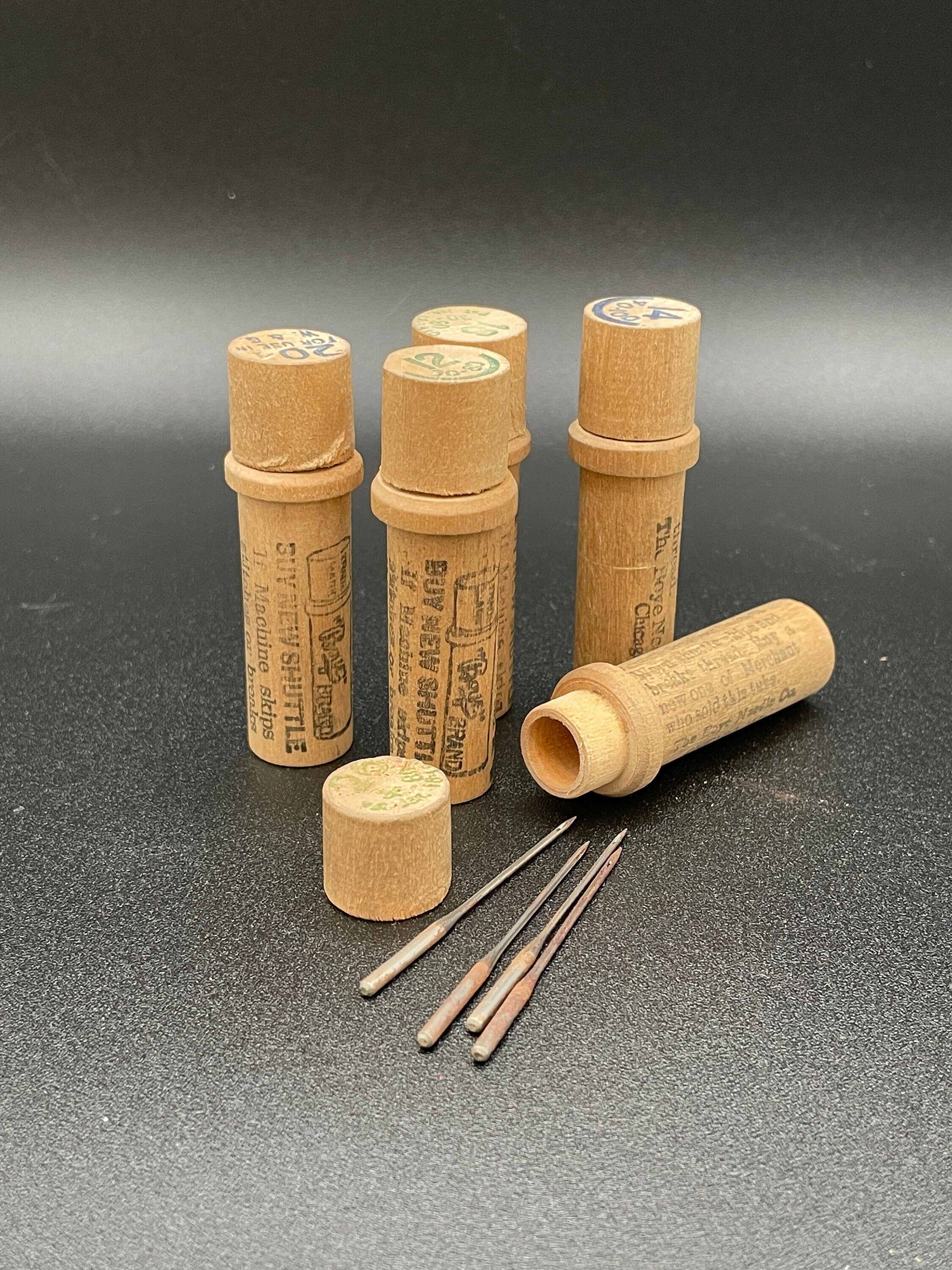 Vintage Boye Wooden Needle Cases Set of 4 One Still Has Five Needles ...
