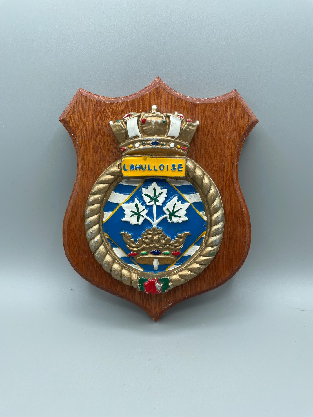 Vintage HMCS L’ahulloise TAMPION Ships Crest RCN Royal Canadian Navy ...