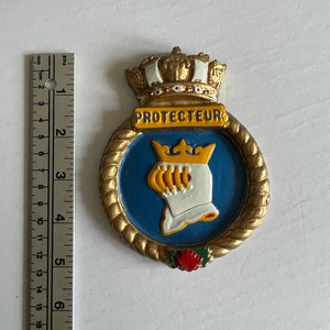 Vintage HMCS Protecteur TAMPION Ships Crest Protecteur Protecteur-class ...