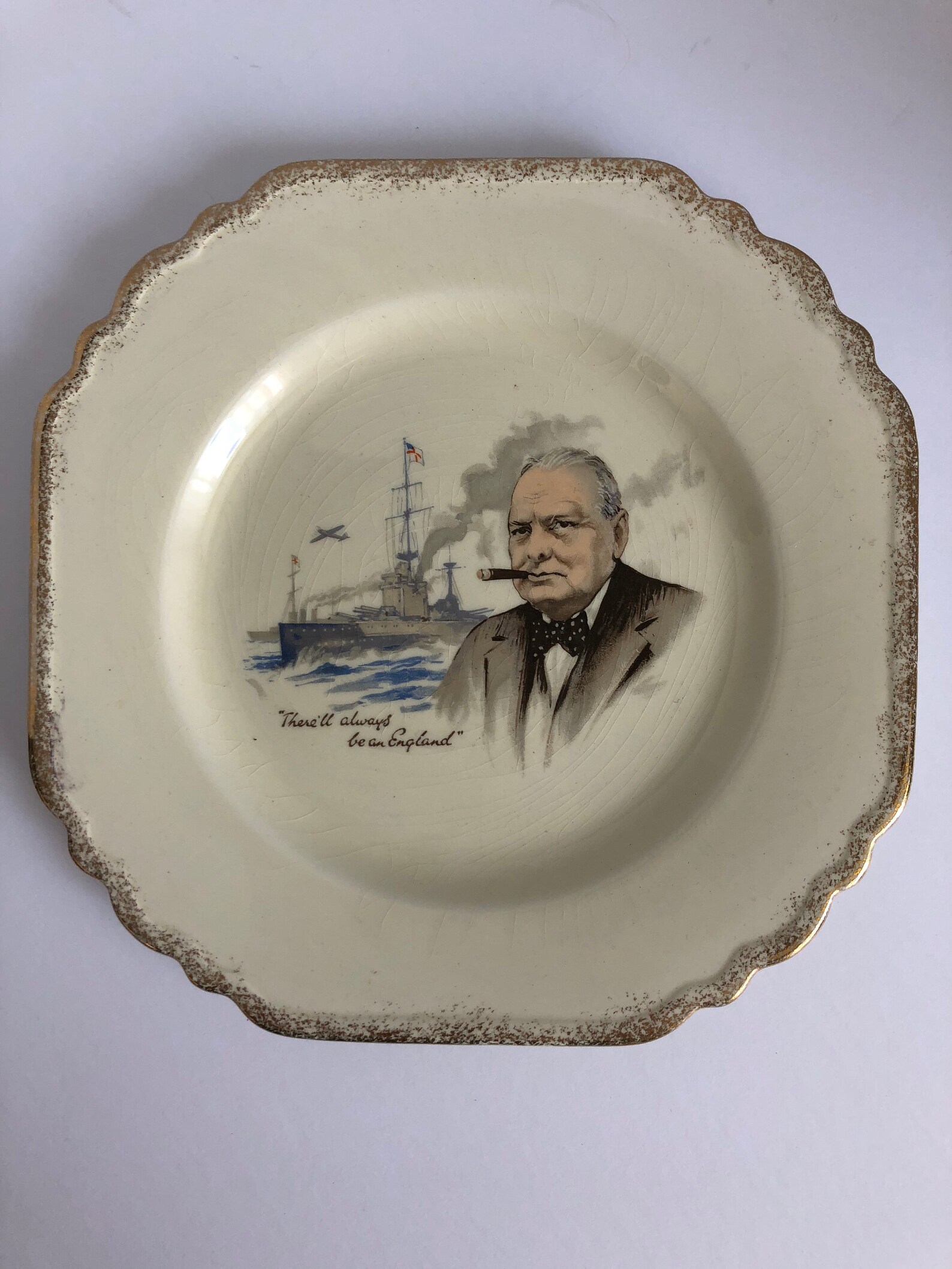Winston Churchill Plate BCM Nelson Ware of England | Etsy