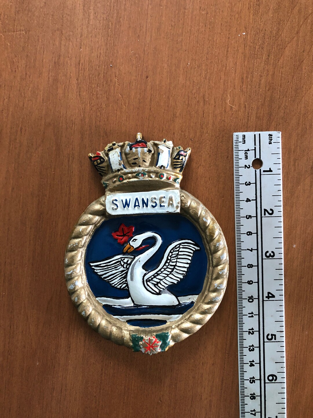 Vintage HMCS Swansea TAMPION Ships Crest Badge River Class Frigate RCN ...