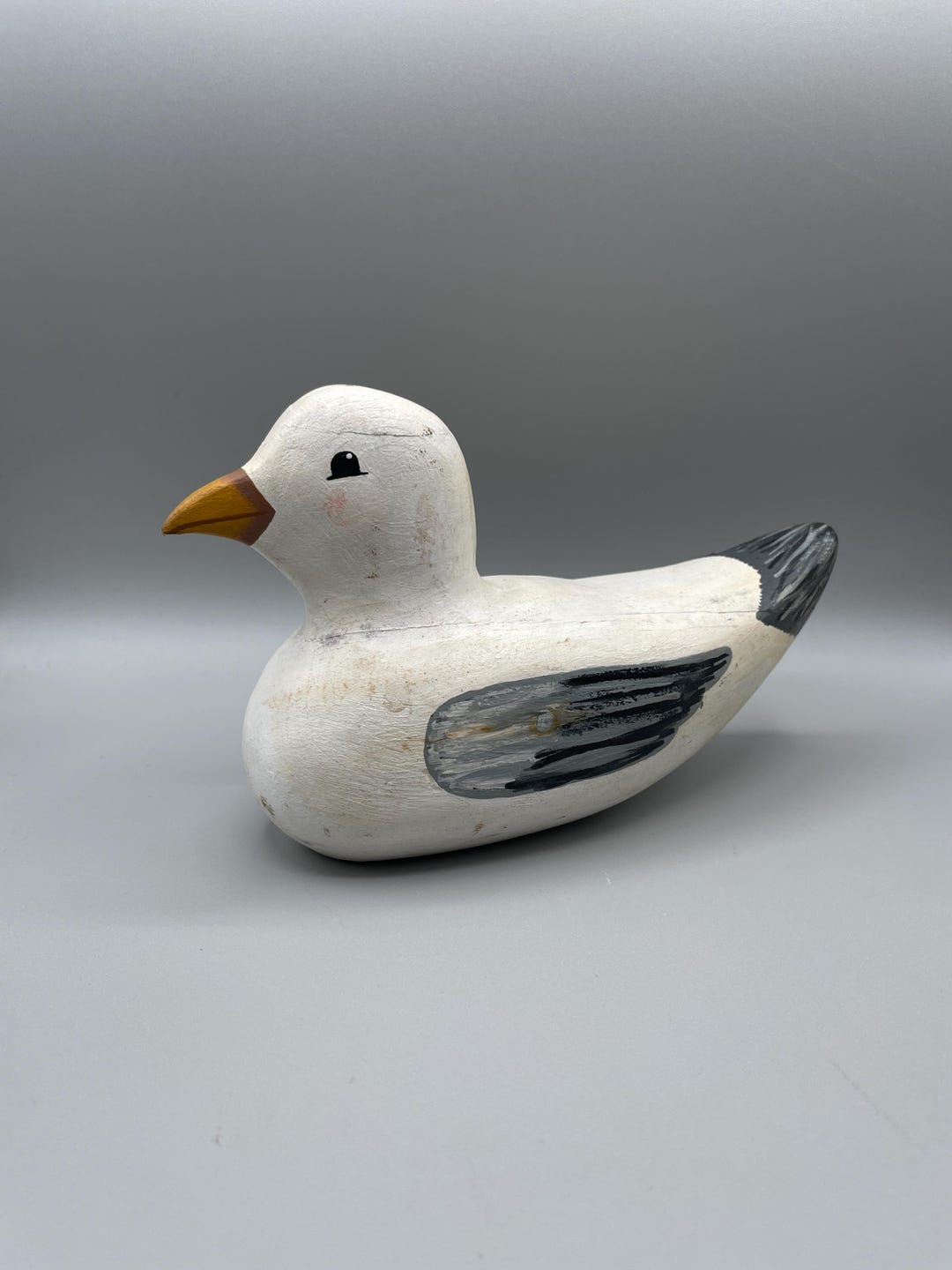 Vintage Nova Scotia Folk Art Wooden Sea Gull Sea Bird Handmade Signed ...