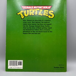 Vintage 1990s Teenage Mutant Ninja Turtles TMNT Storybook Based on the ...