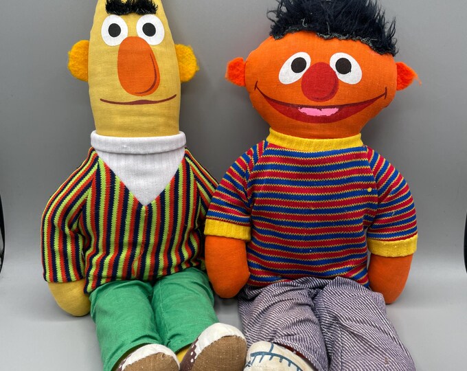 Vintage Knickerbocker Softie Sesame Street Bert and Ernie Character ...
