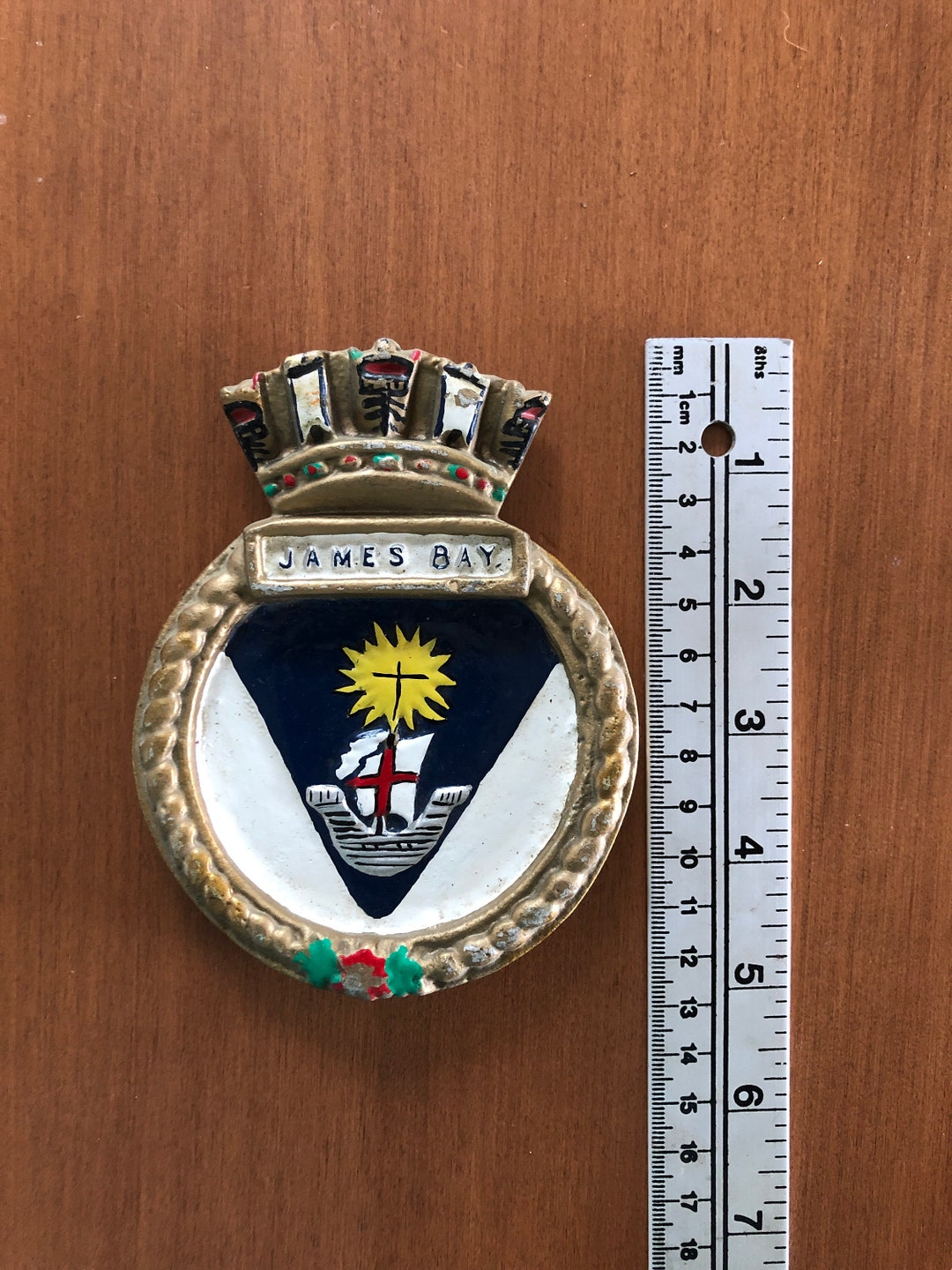 Vintage HMCS James Bay TAMPION Ships Crest Badge RCN Royal Canadian ...