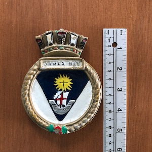Vintage HMCS James Bay TAMPION Ships Crest Badge RCN Royal - Etsy