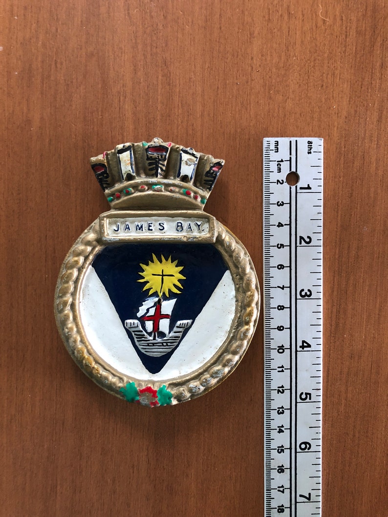 Vintage HMCS James Bay TAMPION Ships Crest Badge RCN Royal - Etsy