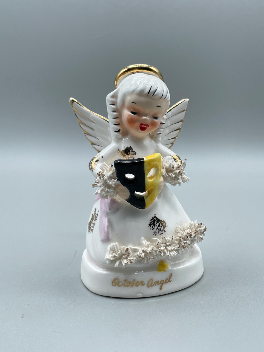 Vintage Napco October Angel of the Month Figurine - Etsy