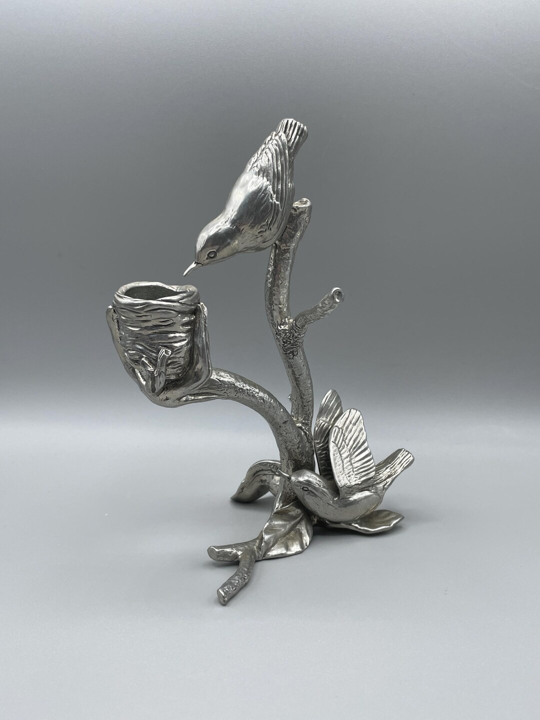 Pewter Birds With Nest by Seagull Pewter, Pugwash, Nova Scotia, Canada ...