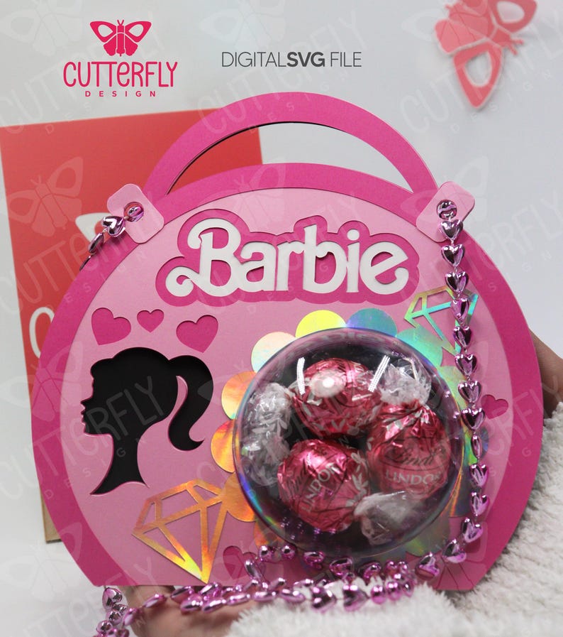 Cut File Doll Purse Candy Holder SVG – Fancy Handbag Gift Box Dome Size ...
