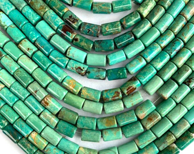 16 Strand Gorgeous Genuine 4x6mm Turquoise Tube Gemstone Beads - Etsy