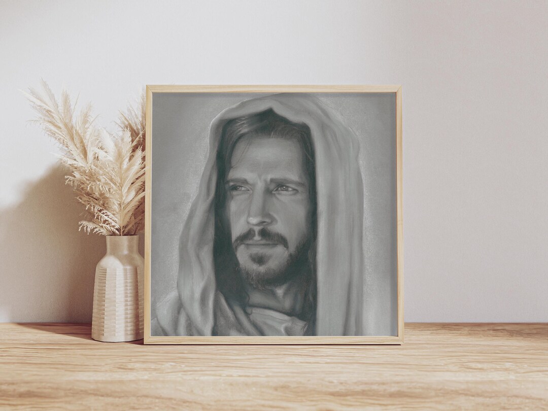 Christ in Contemplation Drawing of Jesus Wall Art Digital Download - Etsy