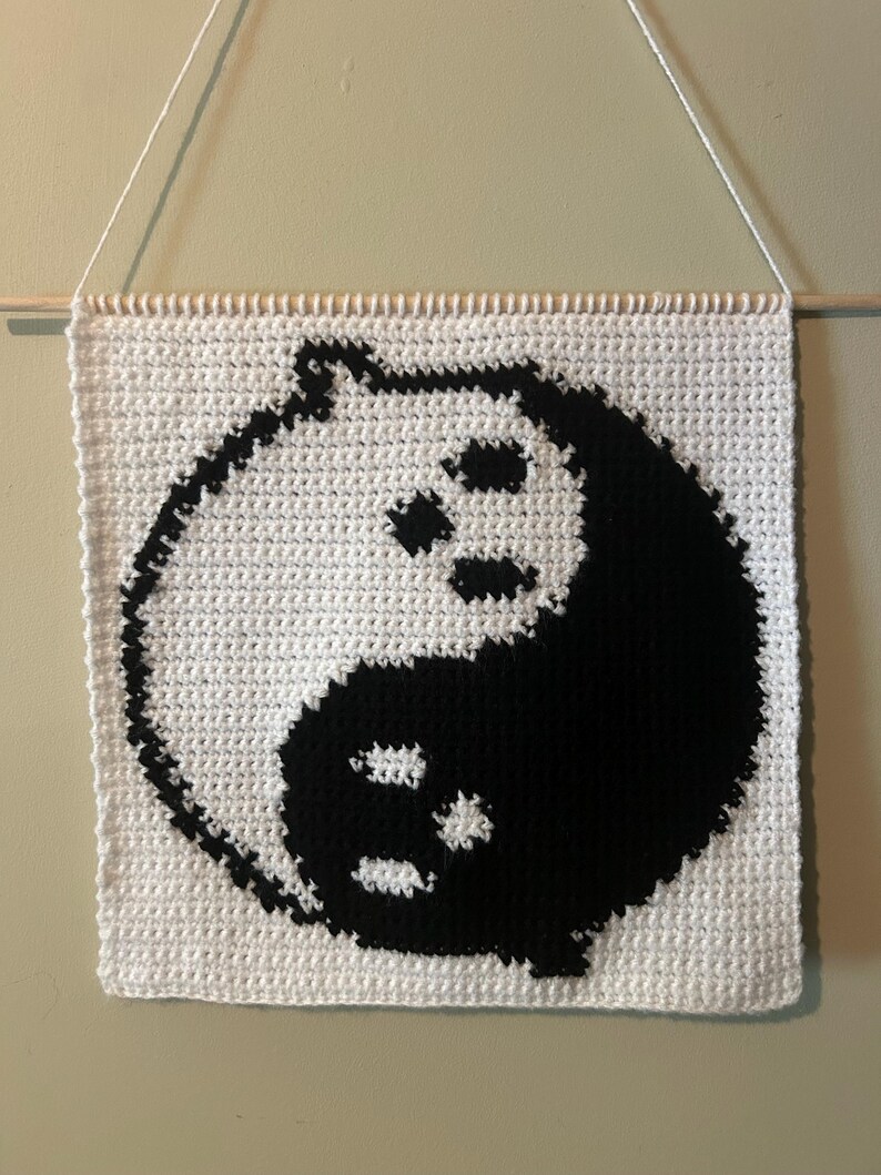 Yin Yang Ghosts Crochet Wall Hanging PATTERN - Etsy