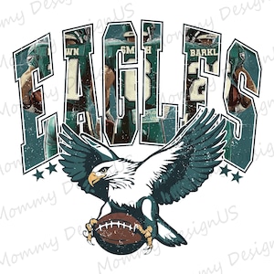 eagles throwback logo vector