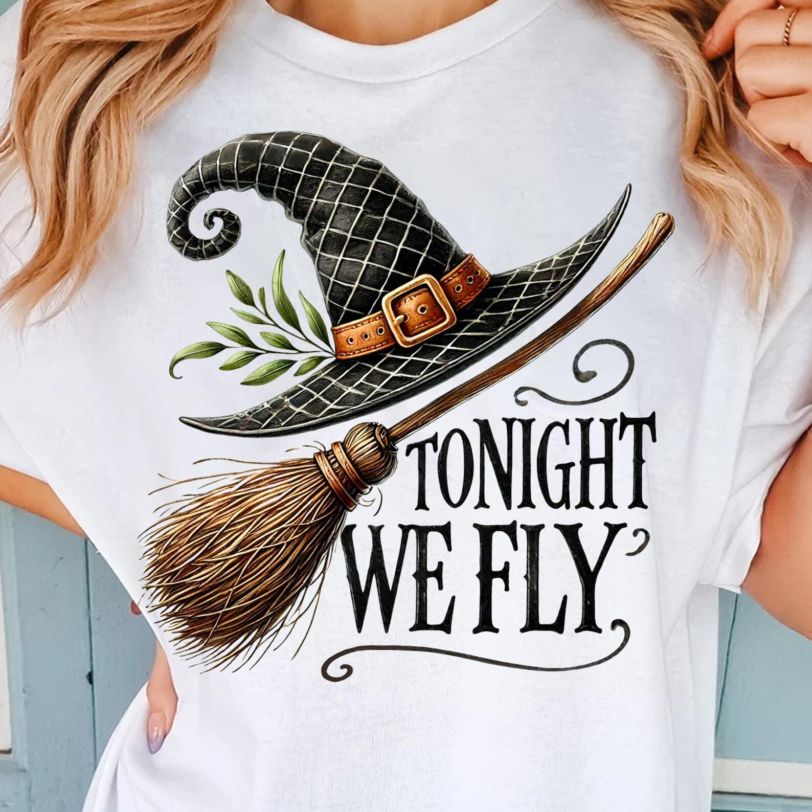 Witch Hat PNG | Funny Halloween Broom Design Digital Download File - Etsy