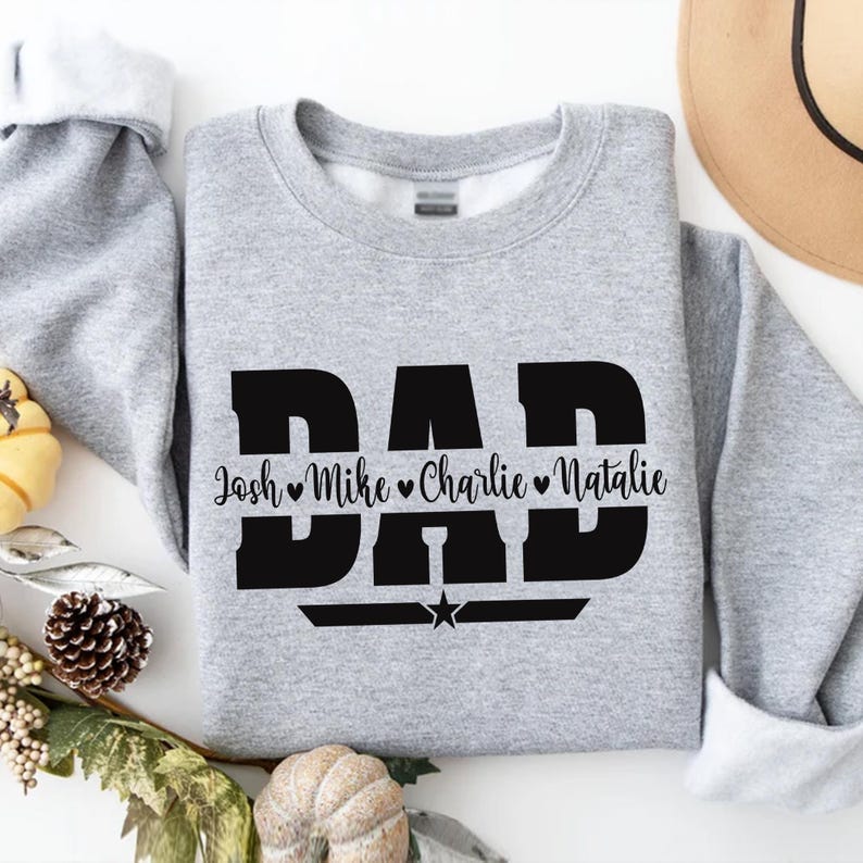 Dad Split Name Frame SVG | Personalized Dad Cut Design Digital Download ...