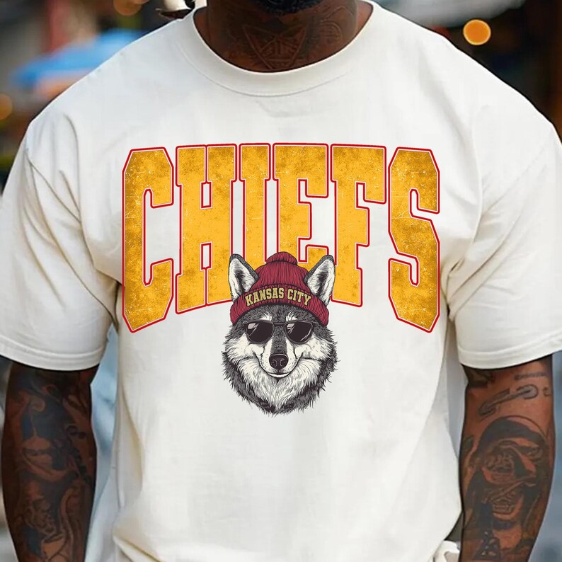 KC Chiefs Wolf PNG | Vintage Kansas Football Mascot Digital Download - Etsy