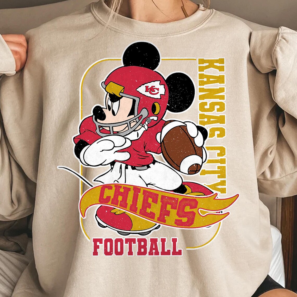 Retro Kansas Mickey Football PNG | KC Chiefs Mascot Design Digital ...