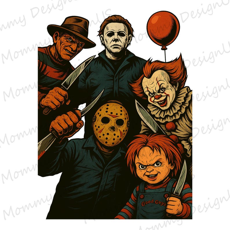 Funny Horror Character PNG | Trendy Spooky Season Design Digital ...