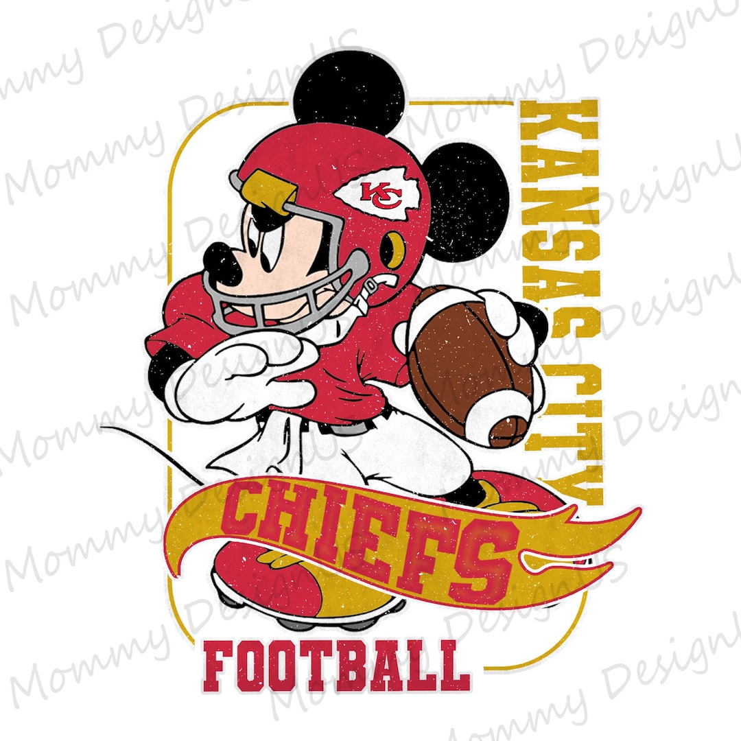 Retro Kansas Mickey Football PNG | KC Chiefs Mascot Design Digital ...