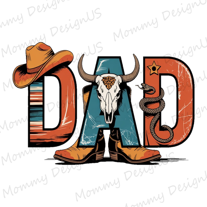 Western Dad PNG | Cowboy Fathers Day Design Digital Download File ...