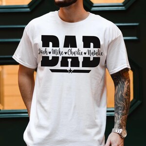 Dad Split Name Frame SVG | Personalized Dad Cut Design Digital Download ...